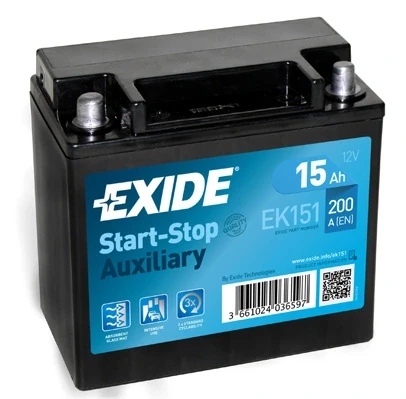 Аккумулятор Exide Micro-Hybrid AGM 15 ач 12 вольт EK151 купить на Авто.Про