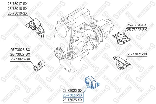 96565731 Peugeot/Citroen Подушка (опора) двигателя передняя