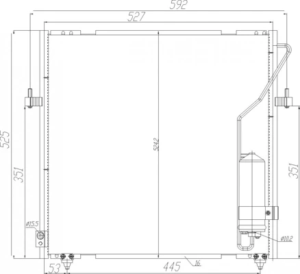 Радиатор кондиционера Митсубиси Паджеро KH купить в Украине | Автопро
