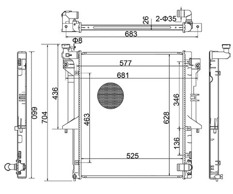 Радиатор Митсубиси Л-200 KA_T, KB_T купить в Украине | Автопро