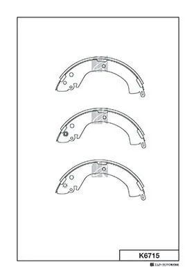 K6715 Kashiyama Колодки тормозные задние барабанные