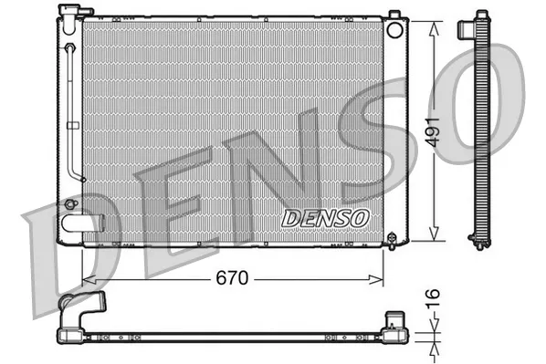 DRM50055 Denso Радиатор охлаждения двигателя