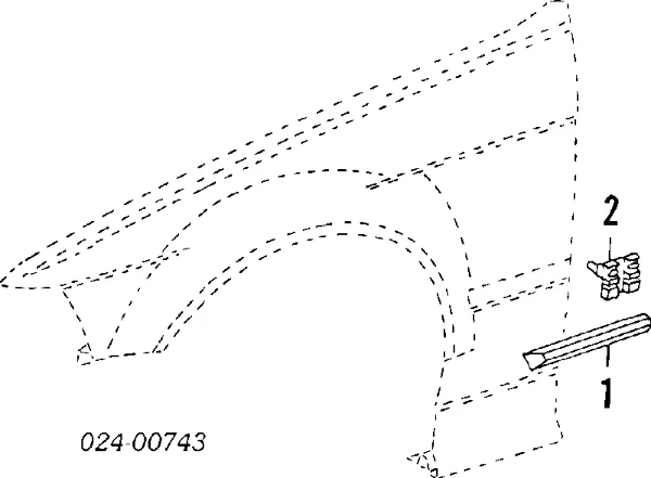 51131960054 BMW Пистон (клип) крепления молдинга двери