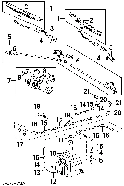 98516-21100 Hyundai/Kia Тройник системы стеклоомывателя