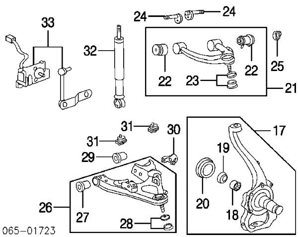 4819860011 Toyota Гайка болта крепления переднего рычага, нижнего