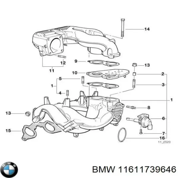11611739646 BMW сравнить цены на Автопро