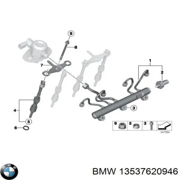 13537620946 BMW Датчик давления топлива