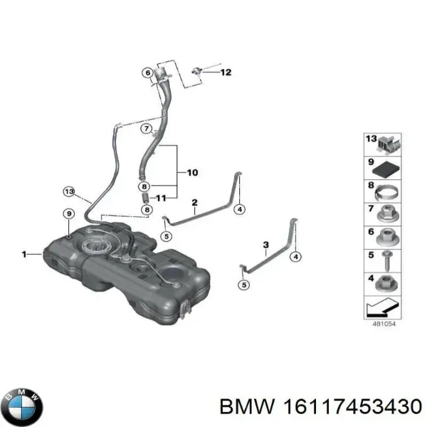 16117453430 BMW Бак топливный
