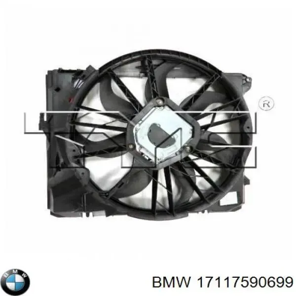 17117590699 BMW Диффузор радиатора охлаждения, в сборе с мотором и ...