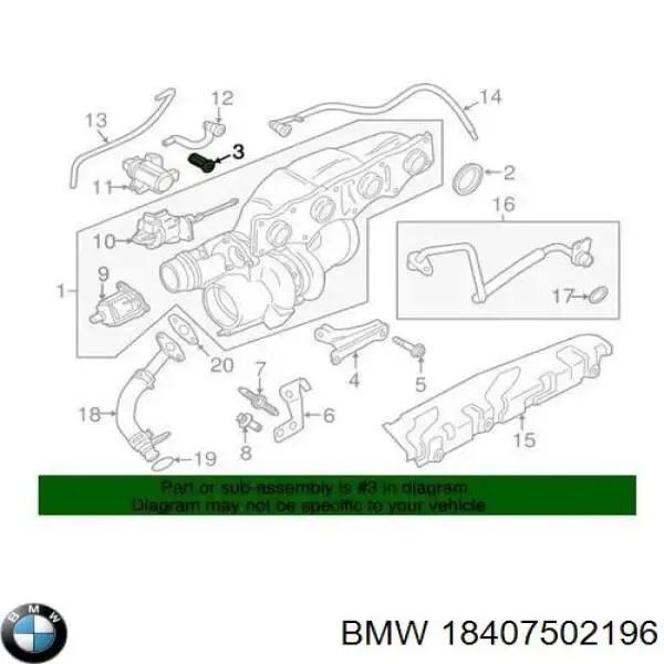18407502196 BMW Гайка выпускного коллектора