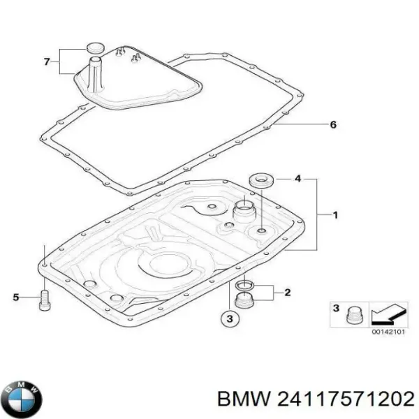 24117571202 BMW Поддон масляный картера двигателя