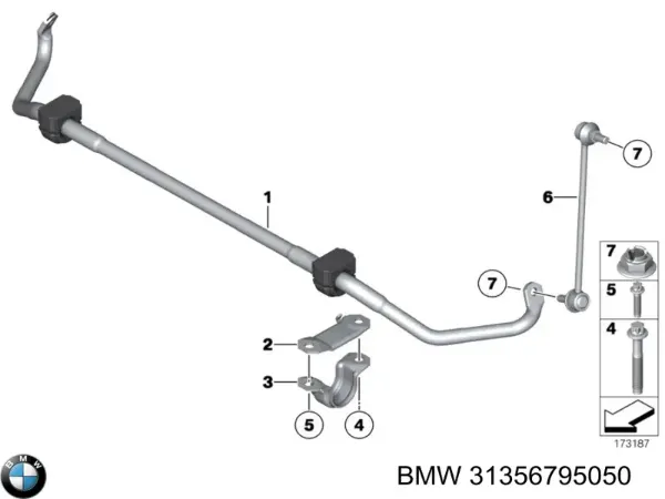 31356795050 BMW Стабилизатор передний