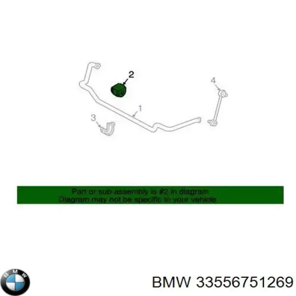 33556751269 BMW Втулка стабилизатора переднего