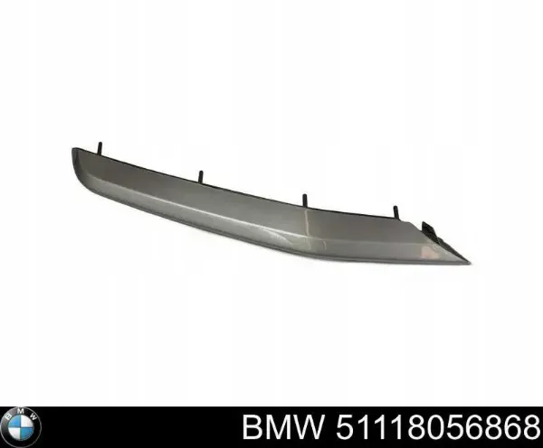 51118056868 BMW Молдинг решетки бампера переднего правый