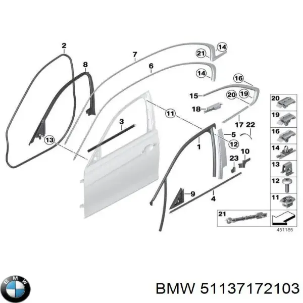 51137172103 BMW Стекло лобовое
