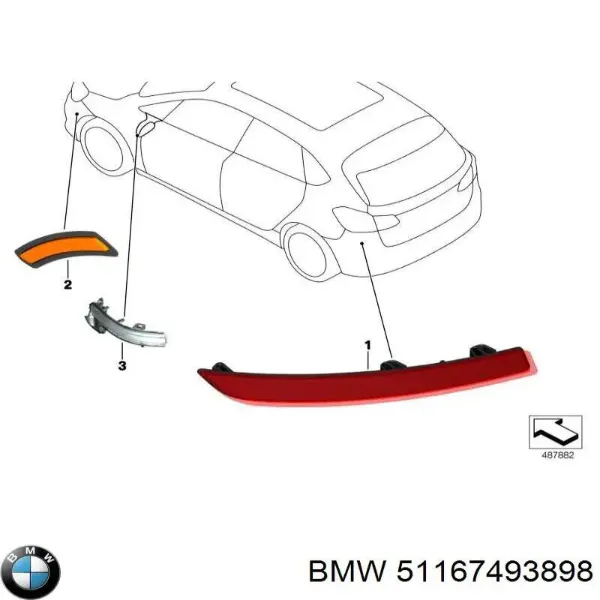 51167493898 BMW Указатель поворота зеркала правый