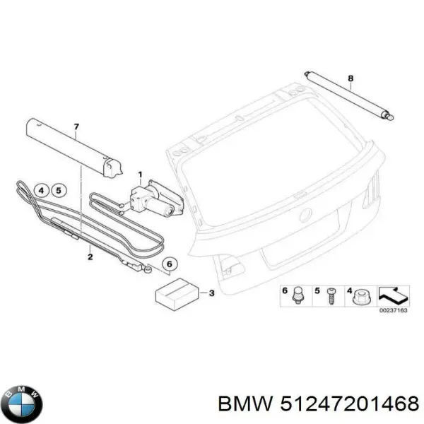 51247201468 BMW Амортизатор крышки багажника (двери 3/5-й задней)