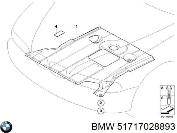 51717028893 BMW Защита двигателя, поддона (моторного отсека)