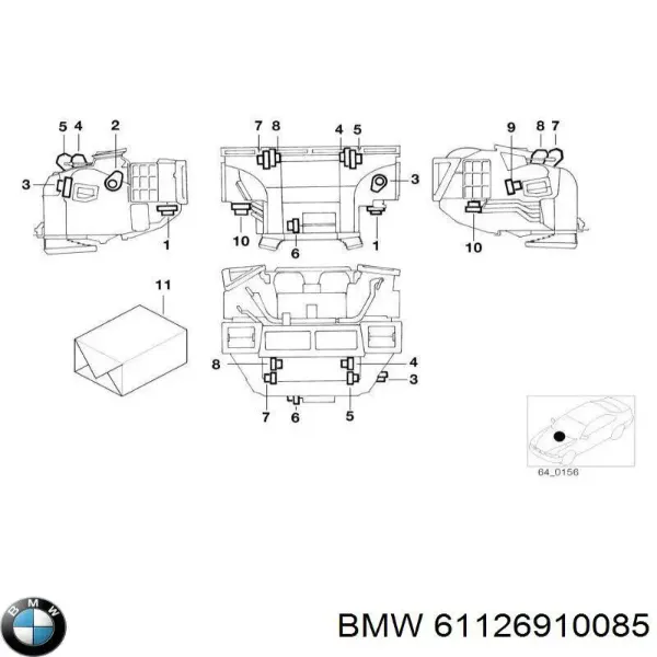 64118375997 BMW сравнить цены на Автопро