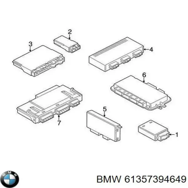 61357394649 BMW Модуль управления (ЭБУ) открытия крышки багажника ...