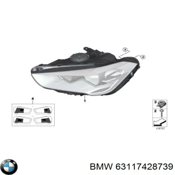 63117428739 BMW Фара левая