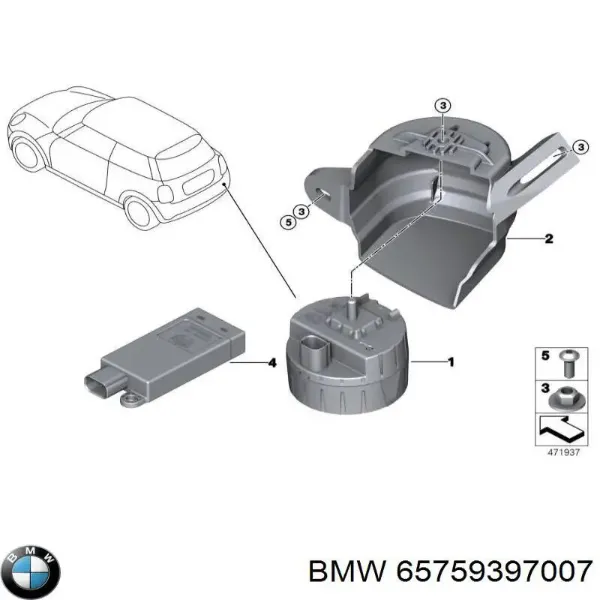 65759397007 BMW сравнить цены на Автопро