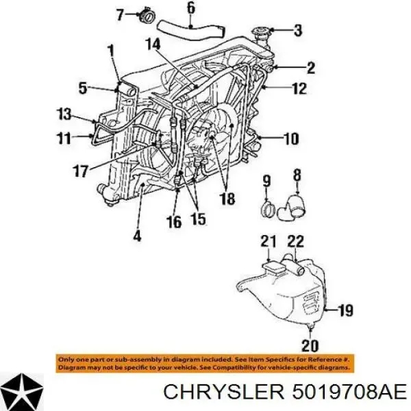 5019708AE Chrysler сравнить цены на Автопро