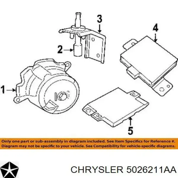 5026211AA Chrysler Датчик открывания капота
