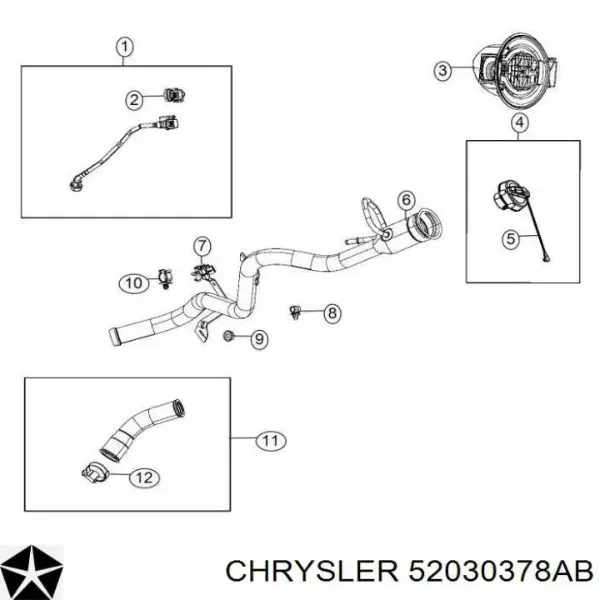 5278632AG Chrysler Крышка (пробка) бензобака