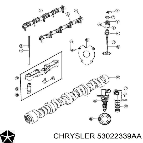 53022339AA Chrysler сравнить цены на Автопро