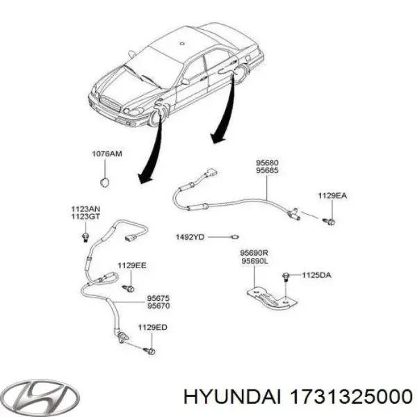 1731325000 Hyundai/Kia Заглушка днища кузова