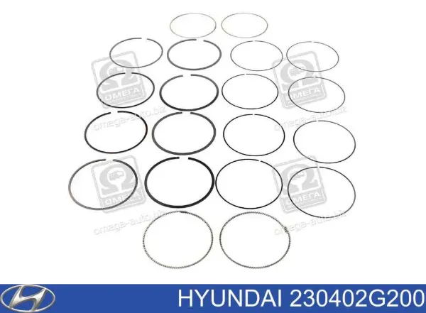 230402G200 Hyundai/Kia Кольца поршневые комплект на мотор, STD.