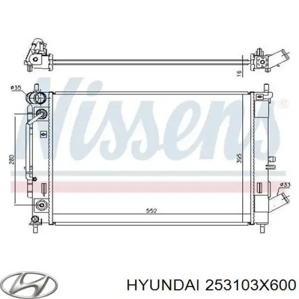 253103X600 Hyundai/Kia Радиатор охлаждения двигателя