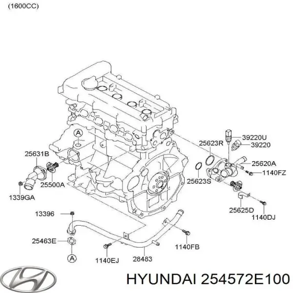 254572E100 Hyundai/Kia сравнить цены на Автопро