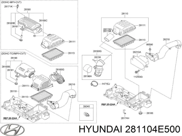 281104E500 Hyundai/Kia Корпус воздушного фильтра