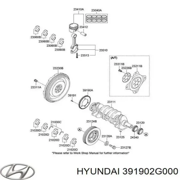 391902G000 Hyundai/Kia Зубчатый венец датчика положения коленвала