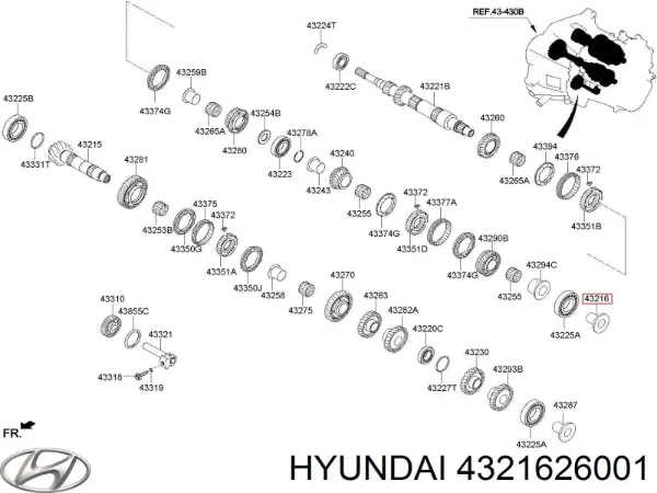 4321626001 Hyundai/Kia сравнить цены на Автопро