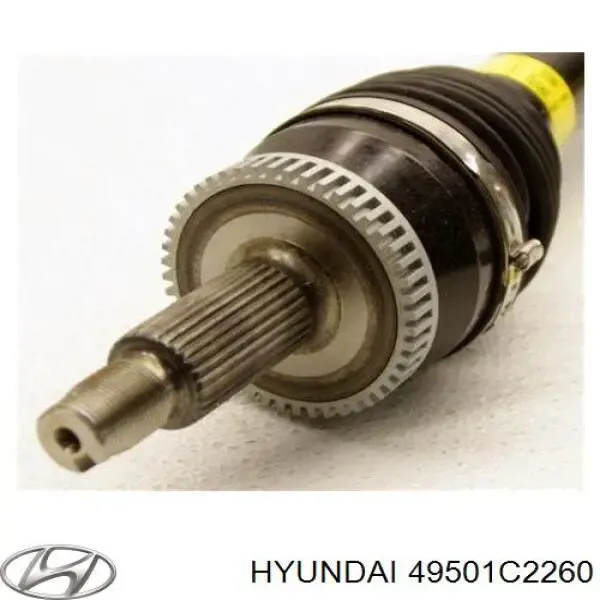 49501C2260 Hyundai/Kia Полуось (привод) передняя правая