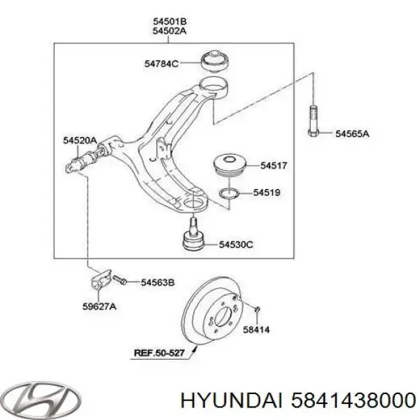 5841438000 Hyundai/Kia Заглушка днища кузова