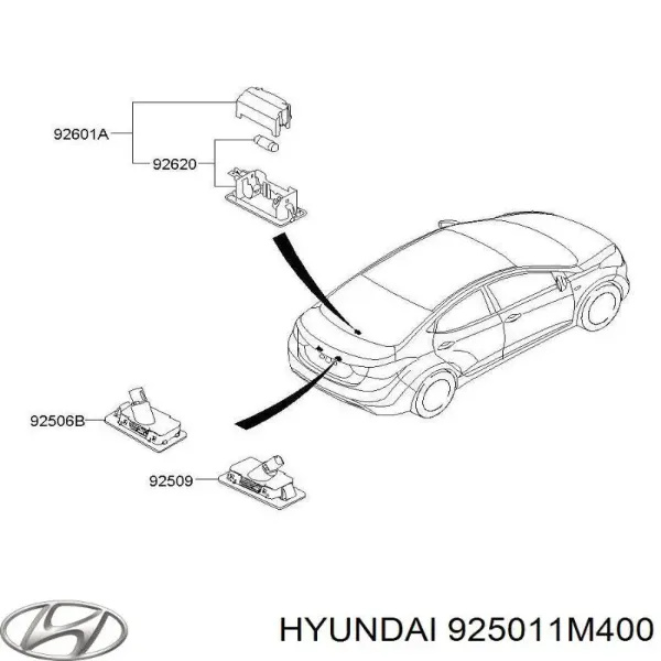 92501-1M400 Hyundai/Kia Фонарь подсветки заднего номерного знака