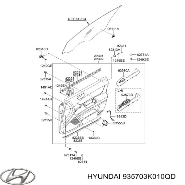 935703K010QD Hyundai/Kia сравнить цены на Автопро