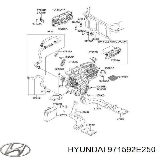 971592E250 Hyundai/Kia Привод заслонки печки