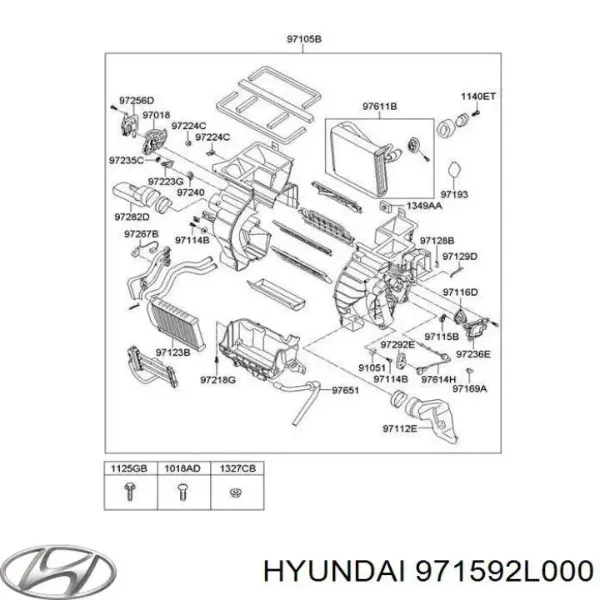 971592L000 Hyundai/Kia Привод заслонки печки