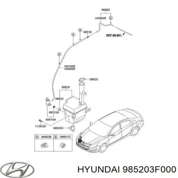 98520-3F000 Hyundai/Kia Датчик уровня бачка стеклоомывателя