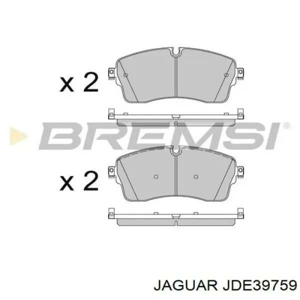 JDE39759 Jaguar Колодки тормозные передние дисковые