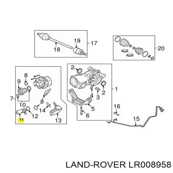LR008958 Land Rover Насос муфты Haldex