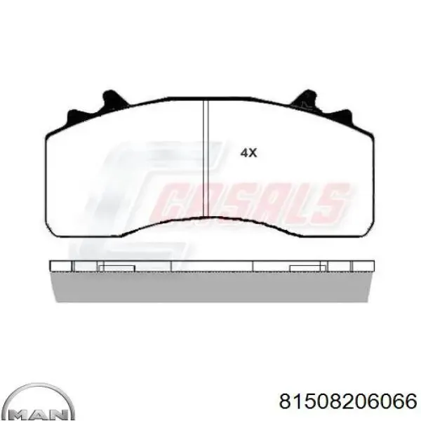 81508206066 MAN Колодки тормозные передние дисковые
