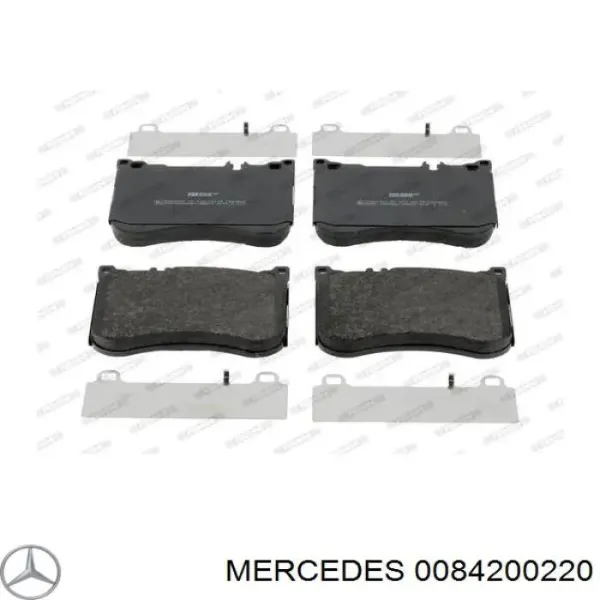 0084200220 Mercedes | Колодки тормозные передние дисковые 008 420 02 20 ...