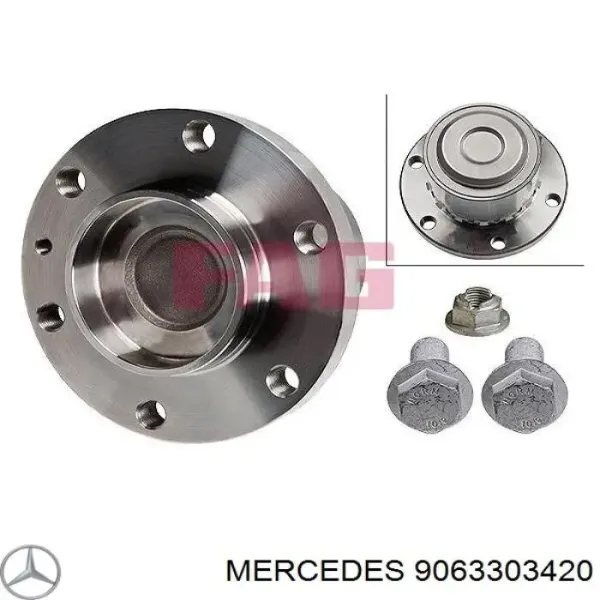 9063303420 Mercedes | Цапфа (поворотный кулак передний левый) 906 330 ...