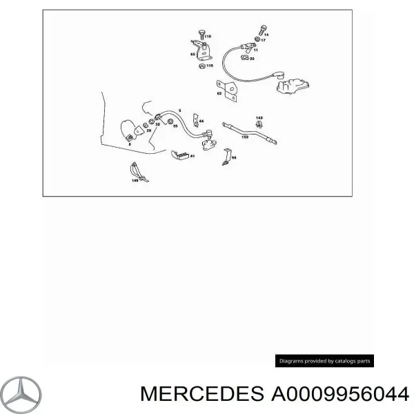 A0009956044 Mercedes | Фиксатор (скоба проводки) A 000 995 60 44 купить ...